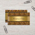Elegant Gold Leopard Animal Print Business Card | Zazzle