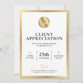 Elegant Gold Logo Client Appreciation Day Business Invitation | Zazzle