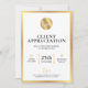 Elegant Gold Logo Client Appreciation Day Business Invitation | Zazzle