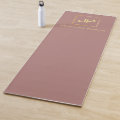 Elegant Gold Look Monogram Sport Fitness Template Yoga Mat | Zazzle