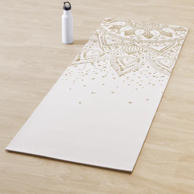 Elegant Gold Mandala Dots Design Yoga Mat | Zazzle