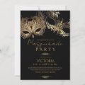 Elegant Gold Masquerade Party Birthday Invitation | Zazzle