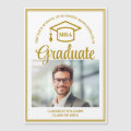 Elegant Gold MBA Graduation Photo Magnet Card | Zazzle