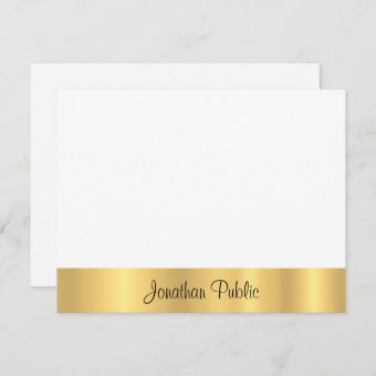 Elegant Gold Modern Template Hand Script Text Flat | Zazzle