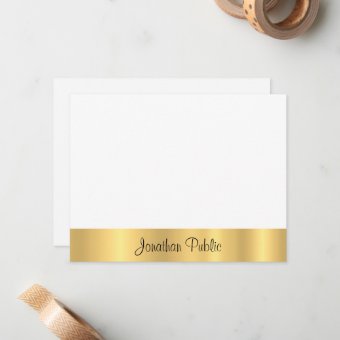 Elegant Gold Modern Template Hand Script Text Flat | Zazzle