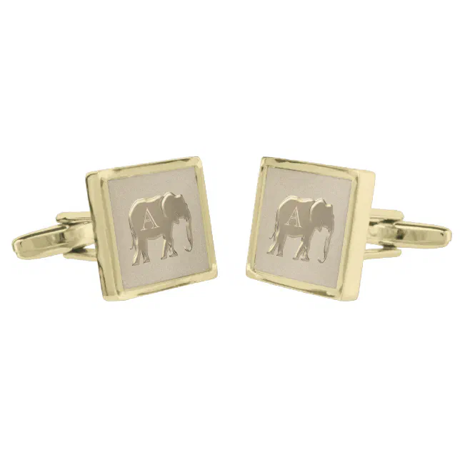 Elegant Gold Monogram Cufflinks | Zazzle