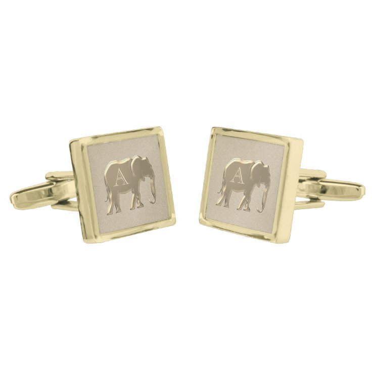 Elegant Gold Monogram Cufflinks | Zazzle