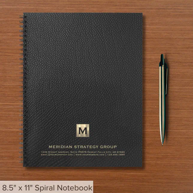 Elegant Gold Monogram Notebook | Zazzle