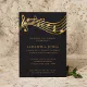 Elegant Gold Music Graduation Party Invitation | Zazzle