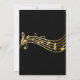 Elegant Gold Music Notes 40th Birthday Black Invitation | Zazzle