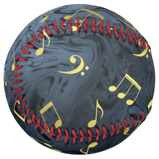 elegant gold music notes softball | Zazzle