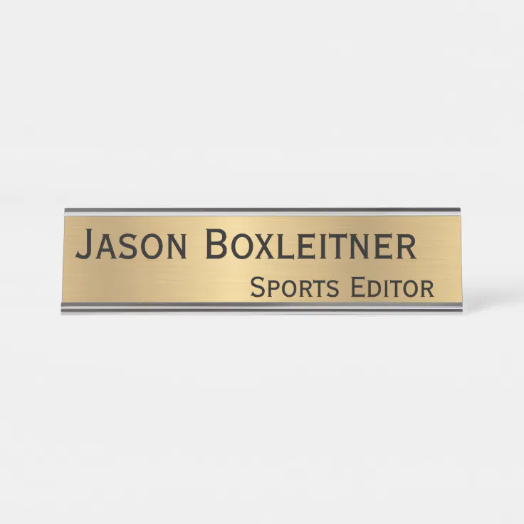 Elegant Gold Name Plate | Zazzle