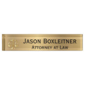 Elegant Gold Name Plate for an Attorney | Zazzle