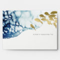 Elegant Gold Navy Underwater Sea Fish Wedding Envelope | Zazzle