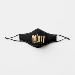Elegant Gold Notary Loan Agent Premium Face Mask | Zazzle
