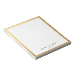 Elegant Gold Notepad | Zazzle