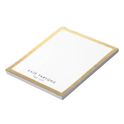 Elegant Gold Notepad | Zazzle