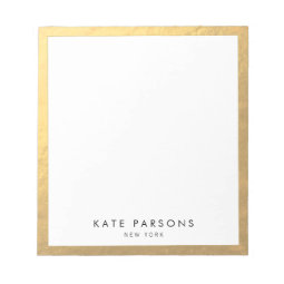 Elegant Gold Notepad | Zazzle
