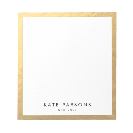 Elegant Gold Notepad | Zazzle.com