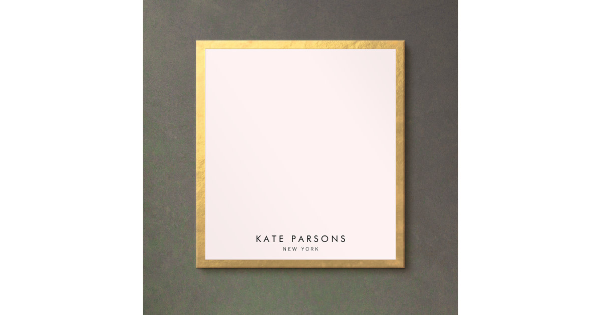 Elegant Gold Notepad | Zazzle