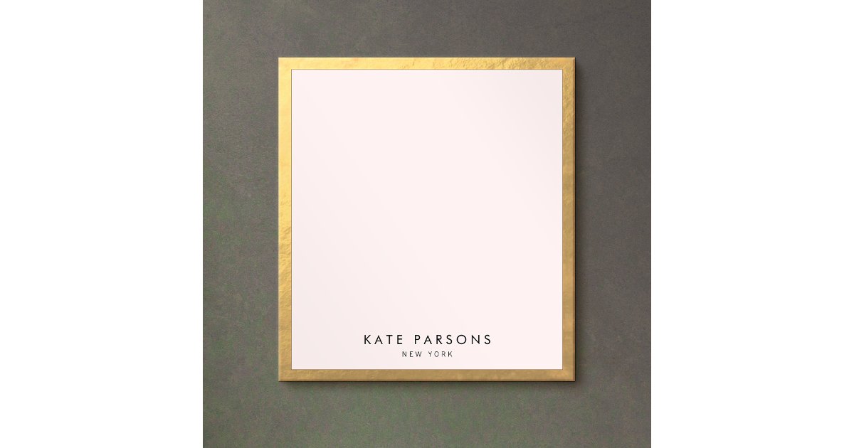 Elegant Gold Notepad | Zazzle