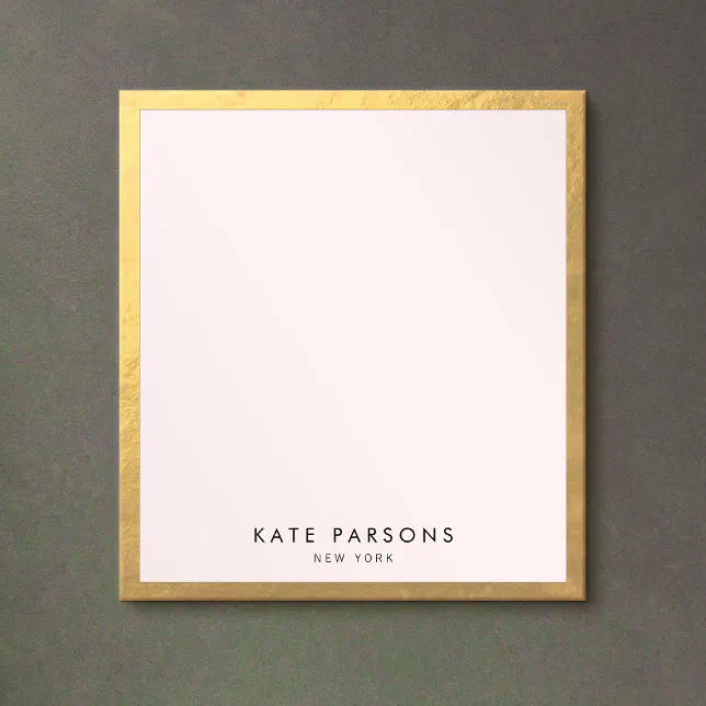 Elegant Gold Notepad | Zazzle