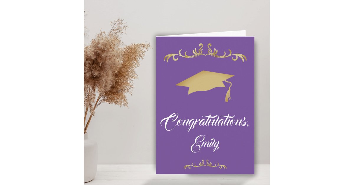 Elegant Gold Ornament Congratulations Graduate Card | Zazzle