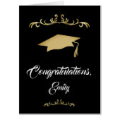 Elegant Gold Ornament Congratulations Graduation Card | Zazzle