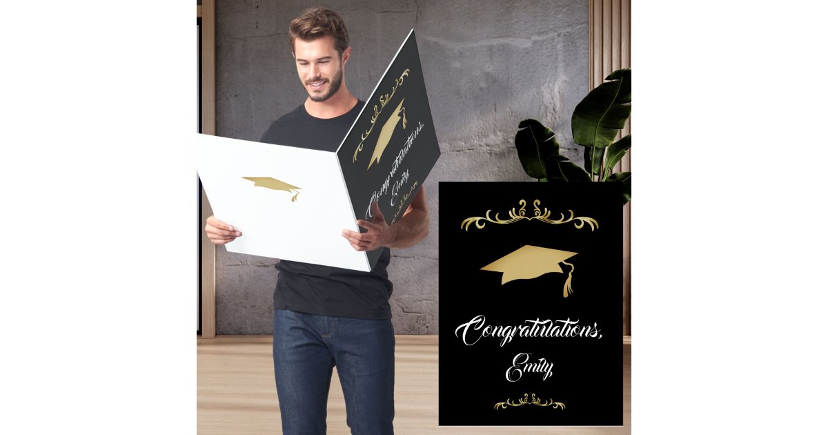 Elegant Gold Ornament Congratulations Graduation Card | Zazzle