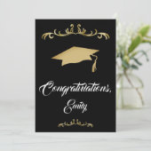 Elegant Gold Ornament Congratulations Graduation Card | Zazzle