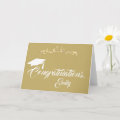Elegant Gold Ornament Congratulations Graduation Card | Zazzle
