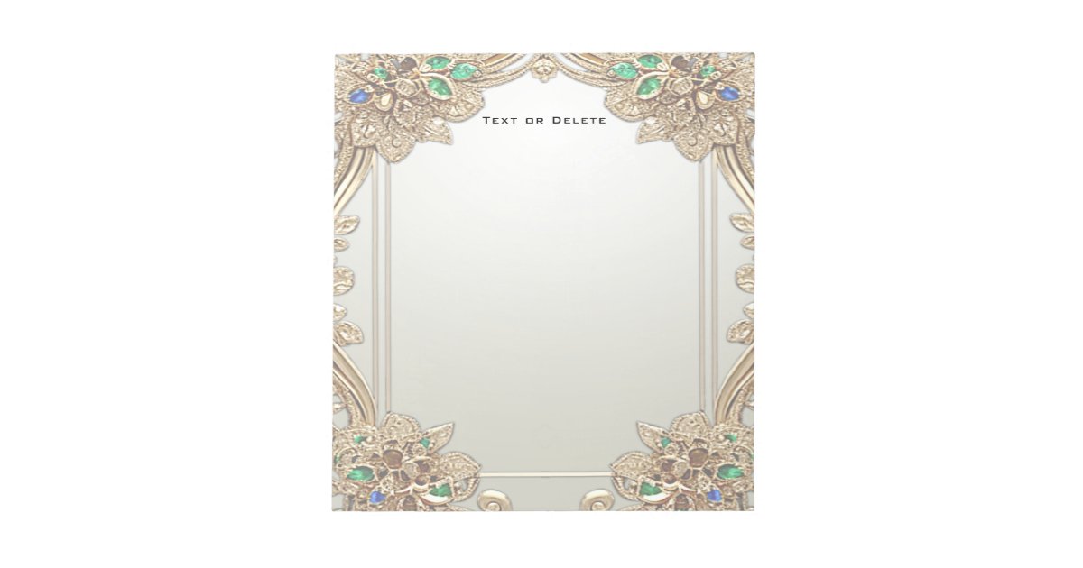 Elegant Gold Ornate Notepad | Zazzle