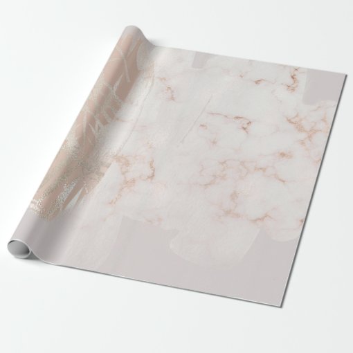 Elegant Gold Palm Leaf Marble Gift Wrapping Paper | Zazzle