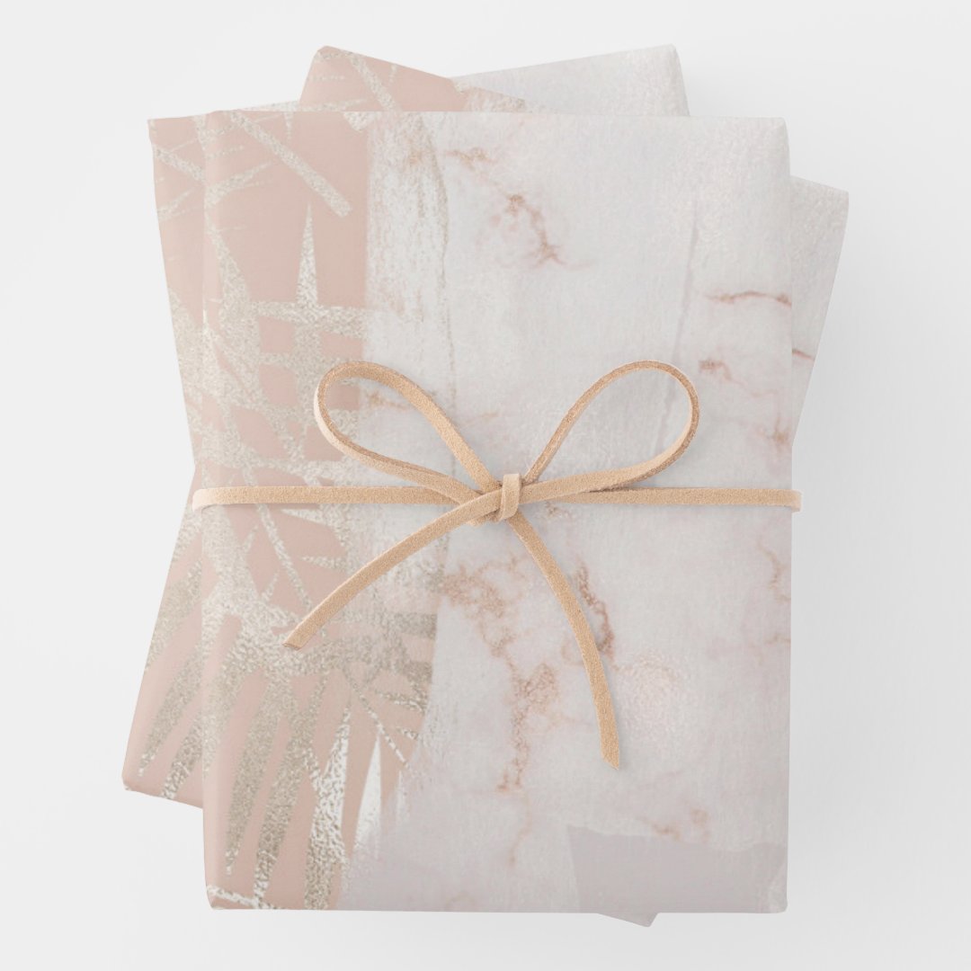 Elegant Gold Palm Leaf Marble Gift Wrapping Paper Sheets | Zazzle