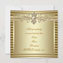 Elegant Gold Party Invitations | Zazzle
