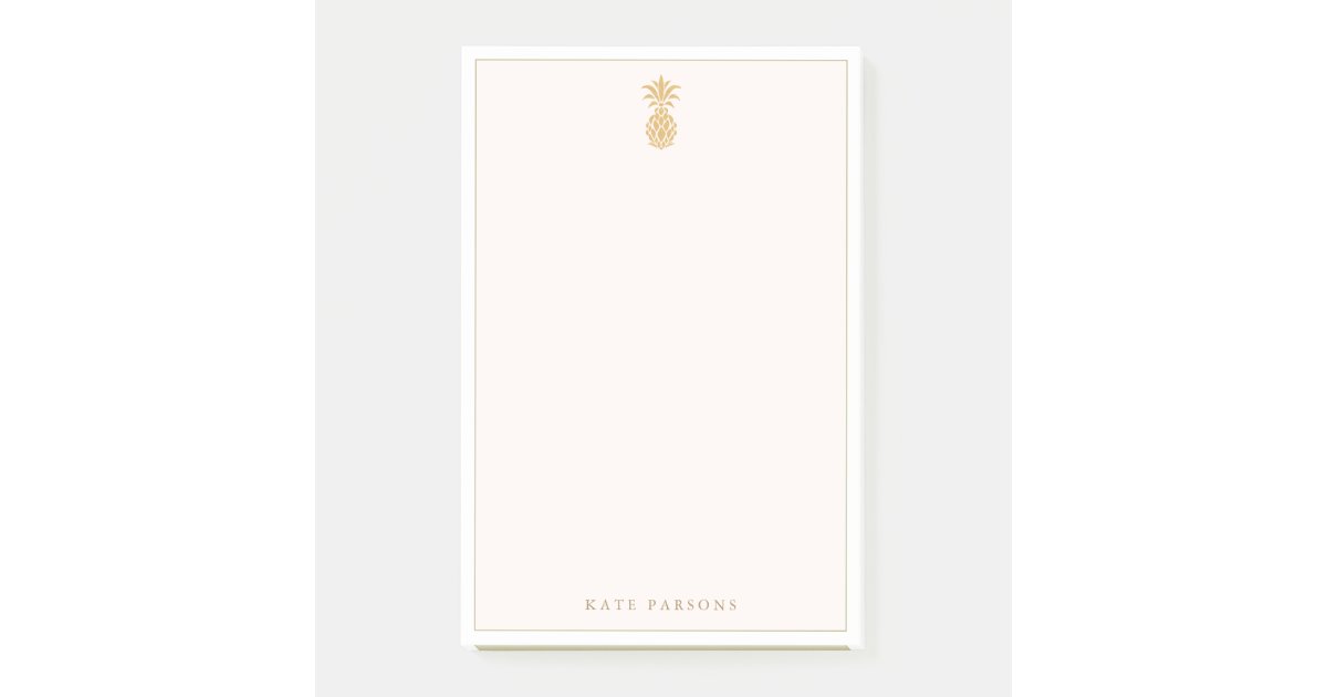 Elegant Gold Pineapple Notepad | Zazzle