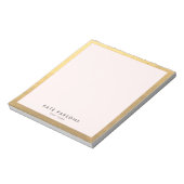 Elegant Gold Pink Notepad | Zazzle