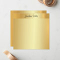 Elegant Gold Professional Calligraphed Script Name Note Card | Zazzle