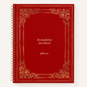 Elegant Gold Red Classic Notebook | Zazzle