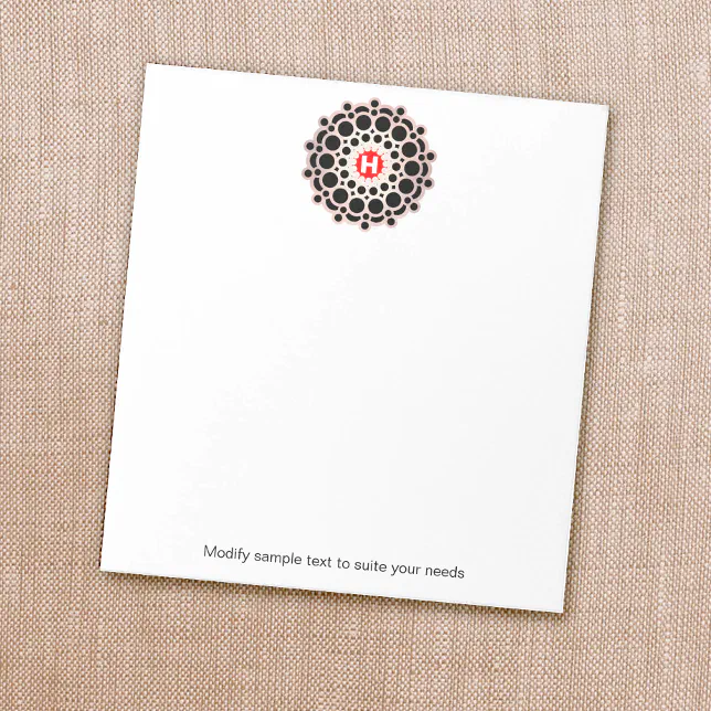 Elegant Gold Rosette Monogram Personalized Notepad | Zazzle