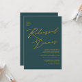 Elegant Gold Script Green Rehearsal Dinner QR code Invitation | Zazzle