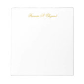 Elegant Gold Script Personalized Note Pad | Zazzle