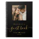 Elegant Gold Script Photo Wedding Guest Book | Zazzle
