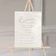 Elegant Gold Script Wedding Order of Events Acrylic Sign | Zazzle