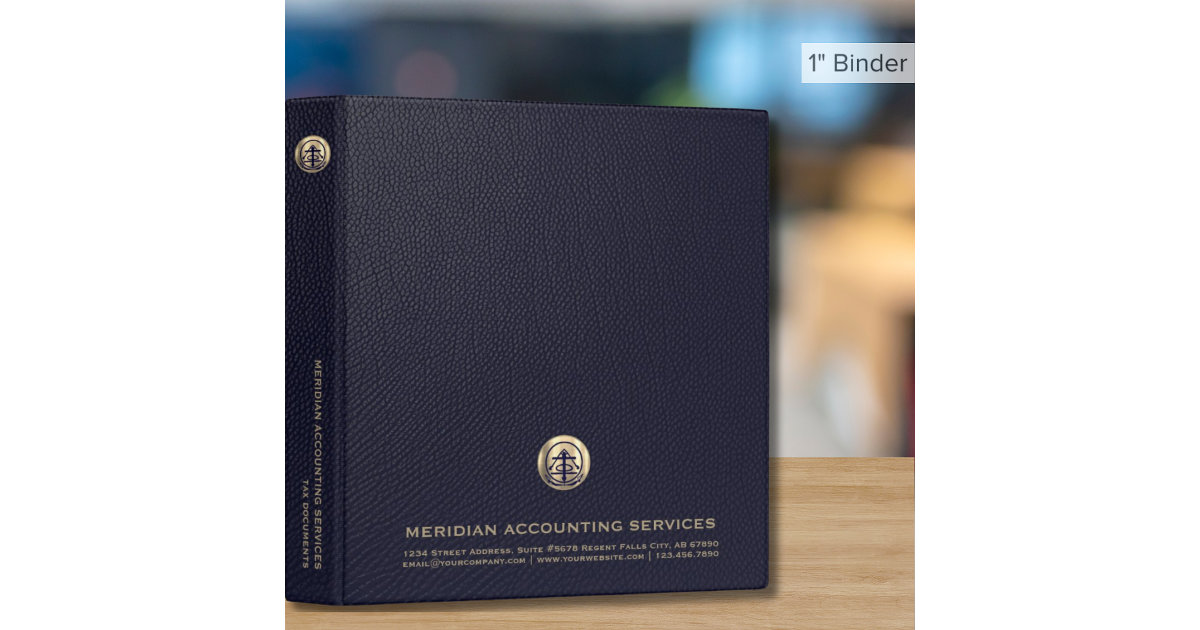Elegant Gold Seal Accounting Binder | Zazzle