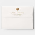 Elegant Gold Seashell Coastal Wedding Envelope | Zazzle