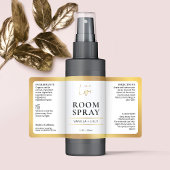 Elegant Gold Simple Modern Room Mist Spray Label | Zazzle