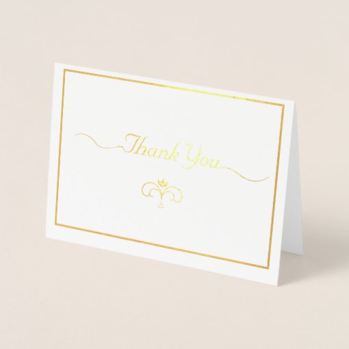 Elegant Gold Simple Script Art thank you cards | Zazzle