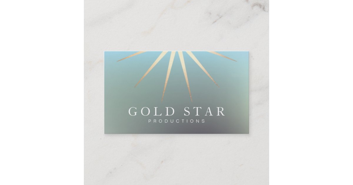 Elegant Gold Star Logo Professional Business Card | Zazzle