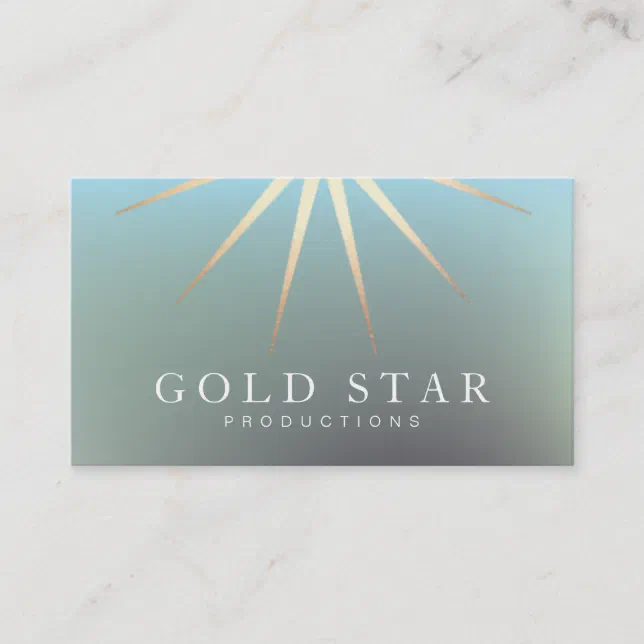 Elegant Gold Star Logo Professional Business Card | Zazzle